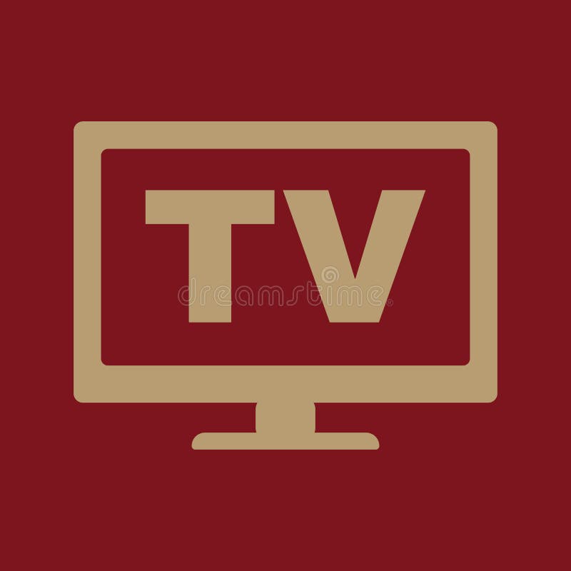 The Tv Icon. Television Symbol. Flat Stock Vector - Illustration of ...