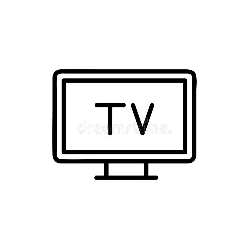 TV Icon Vector. Isolated Contour Symbol Illustration Stock Vector ...
