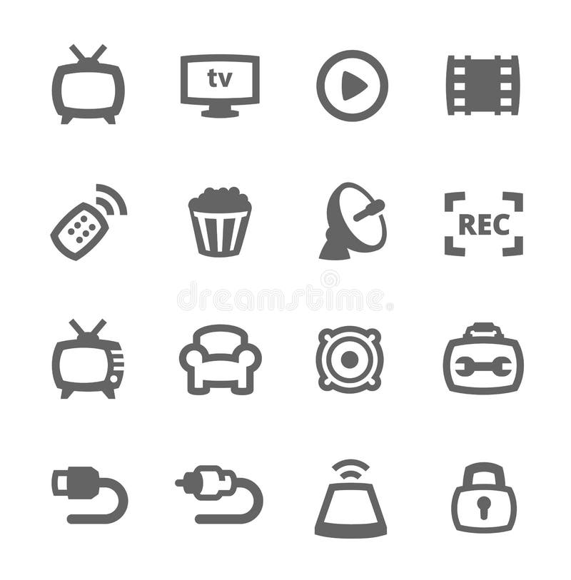 TV icons stock illustration. Illustration of camera, master - 39011103