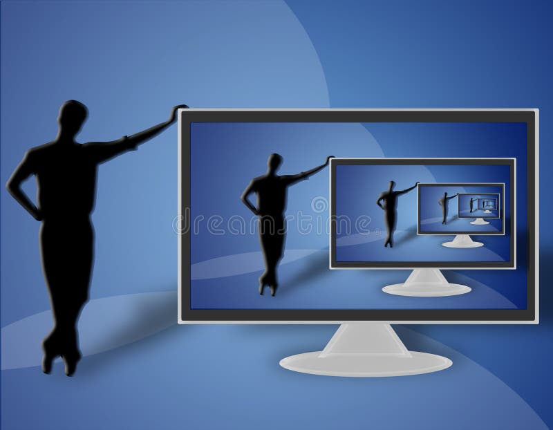 TV LCD flat screen (09) stock illustration. Illustration of plasma ...