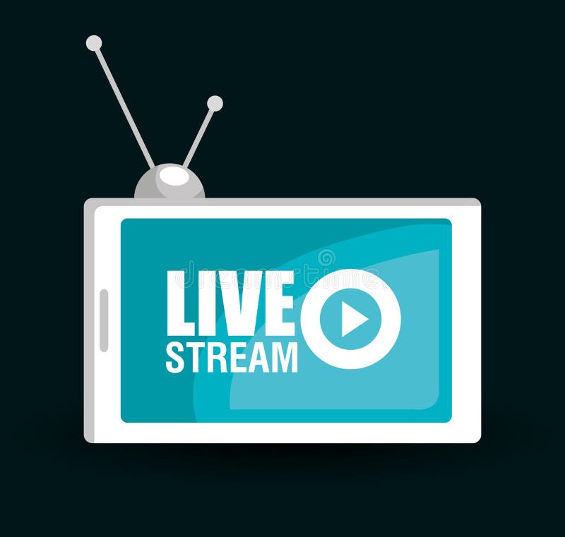 TV live stream stock illustration. Illustration of online - 66108077
