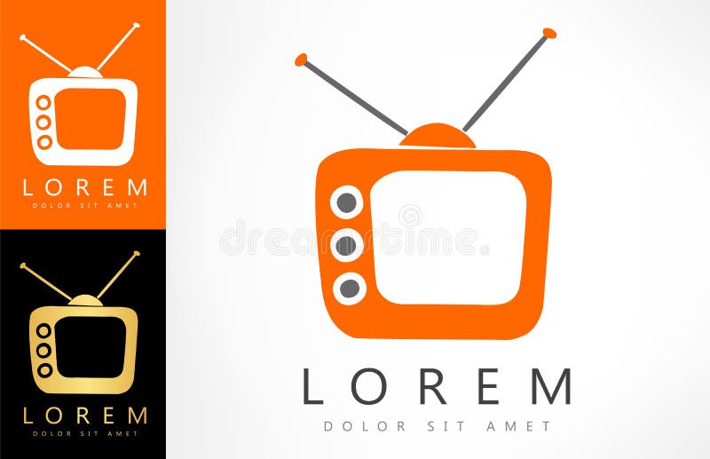 Tv logo vector stock vector. Illustration of logo, visual - 118466977