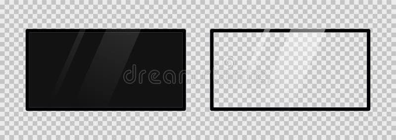 TV Mockup with Blank Screen. Two Realistic 3D TVs Stock Illustration ...