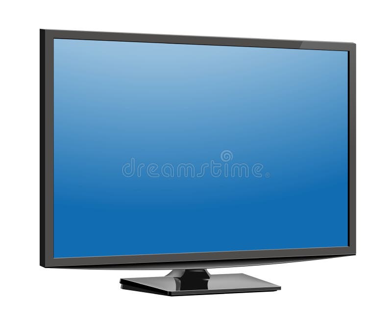 TV Modern Flat Screen Lcd Led Television Isolated Stock Vector ...