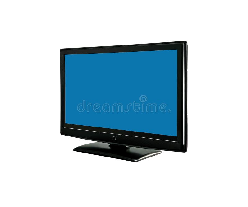 Isolated Flat Screen Tv or Computer Monitor Stock Image - Image of ...