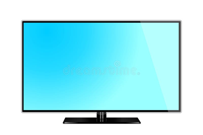 TV Flat Lcd Screen, Realistic Vector Illustration Stock Vector ...