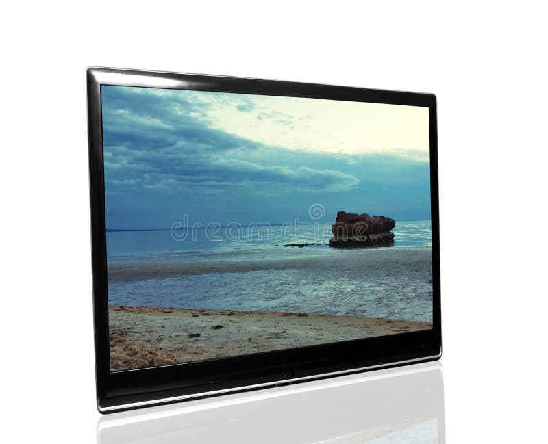 Tv monitor stock photo. Image of isolated, monitor, flat - 49328394
