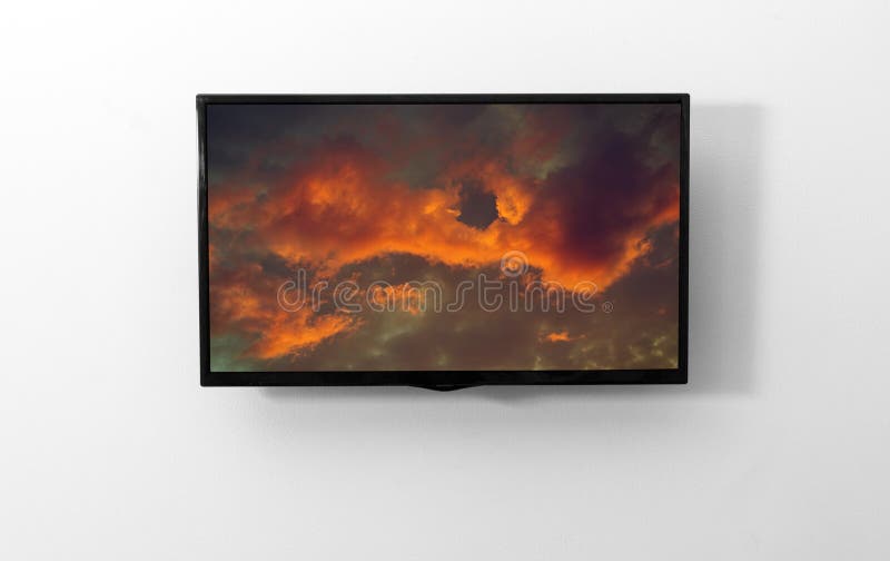 TV monitor with picture stock photo. Image of high, hdtv - 251889736