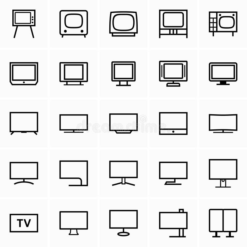 TV and monitors icons stock vector. Illustration of monitor - 144050358
