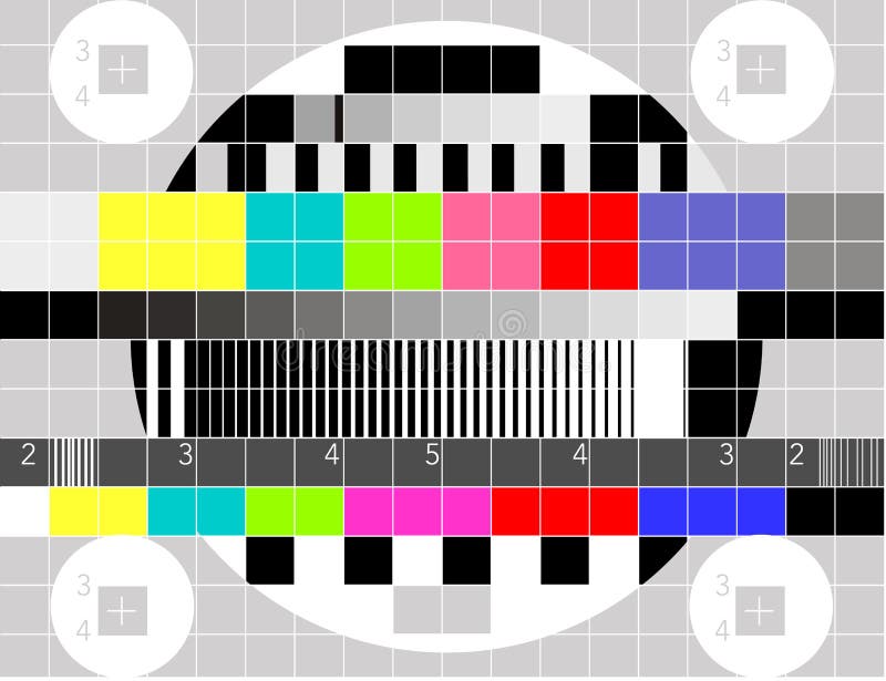 TV Multicolor Signal Test Pattern Stock Vector - Illustration of test ...
