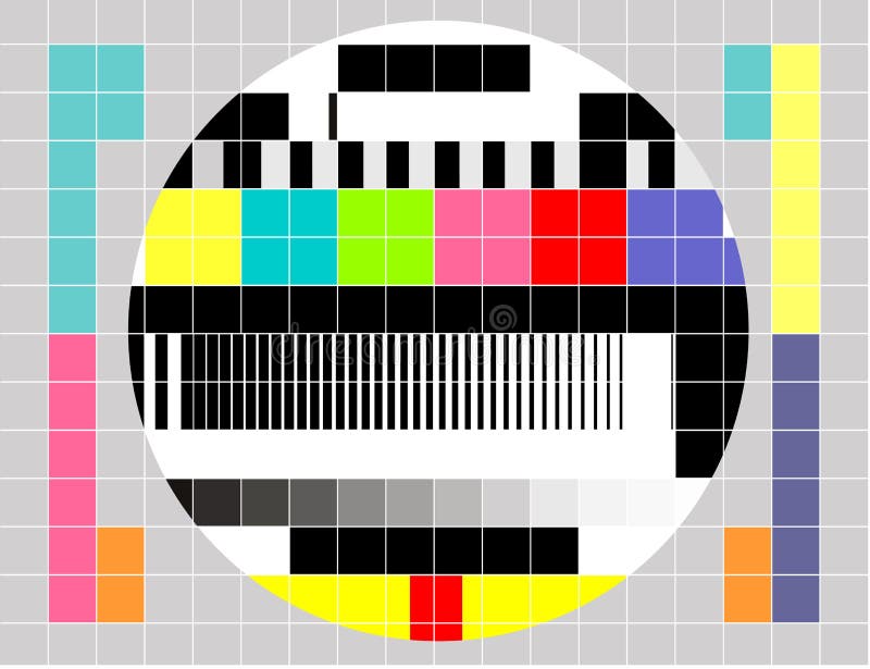 Tv color test pattern stock illustration. Illustration of communication ...