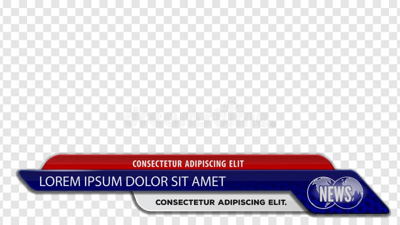 Tv News Bars for Video Headline Title or Lower Third Template. Vector ...