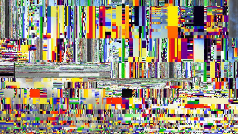 TV Noise Static Effect, Abstract Glitch Background. Fractal Digital Art ...