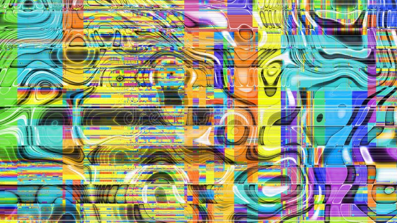 TV Noise Static Effect, Abstract Glitch Background. Fractal Digital Art ...