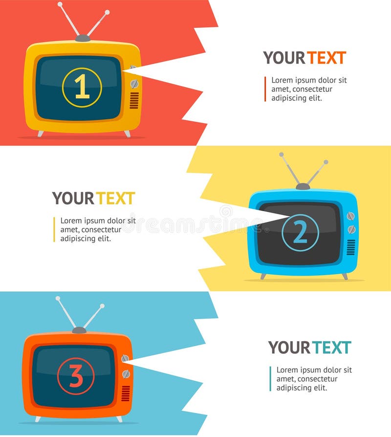 Tv Option Banner. Vector stock vector. Illustration of screen - 61020351