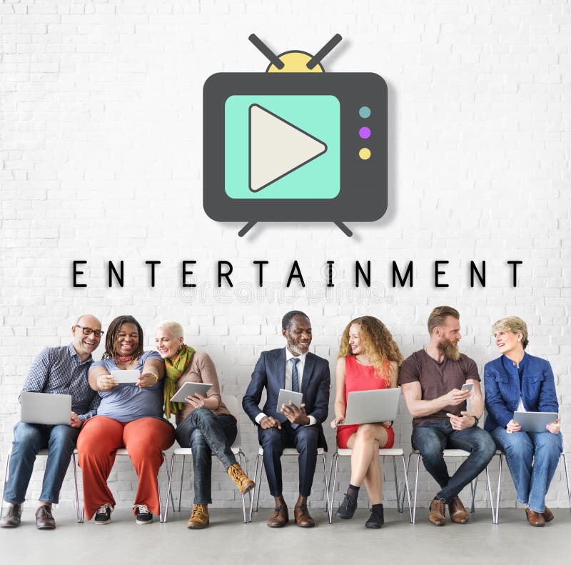 TV Play Button Media Entertainment Graphic Concept Stock Photo - Image ...