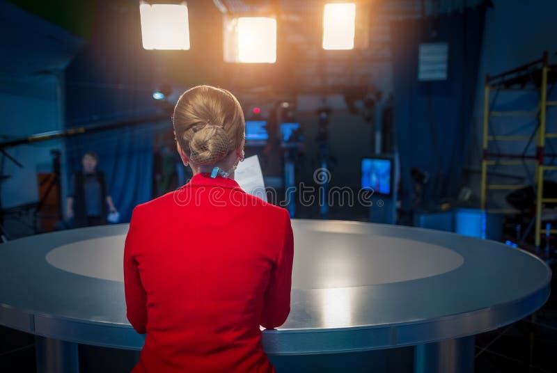 TV Presenter Preparing To Live Video Editorial Image - Image of live ...