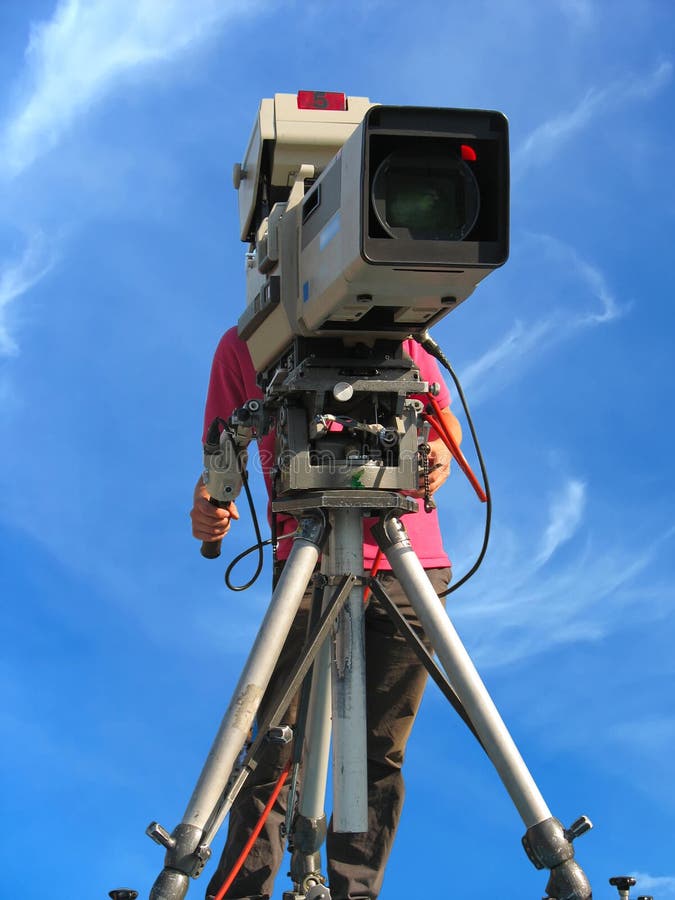 TV Professional Studio Digital Video Camera Stock Photo - Image of ...