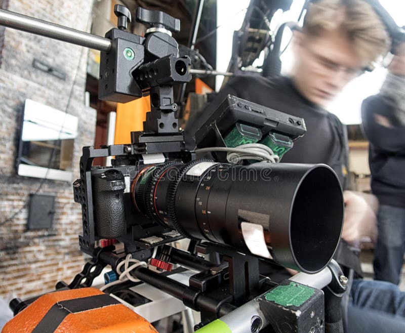 Tv camera in the studio. stock photo. Image of focus - 116867212