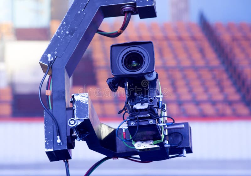 TV Professional Studio Digital Video Camera Stock Photo - Image of high ...