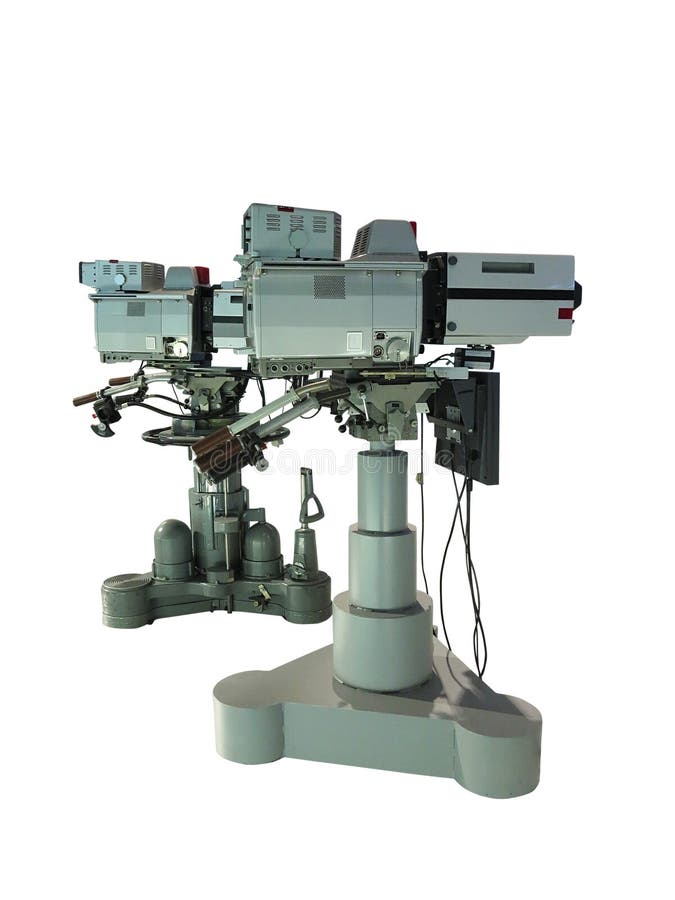 TV Professional Studio Digital Video Camera Isolated on White Stock ...