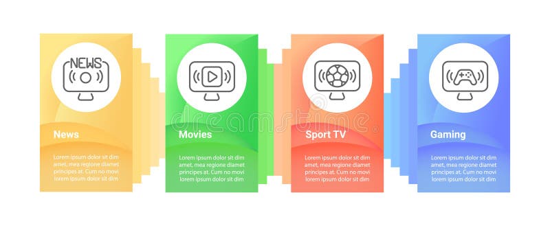 TV Programs Infographic Chart Design Template Stock Illustration ...