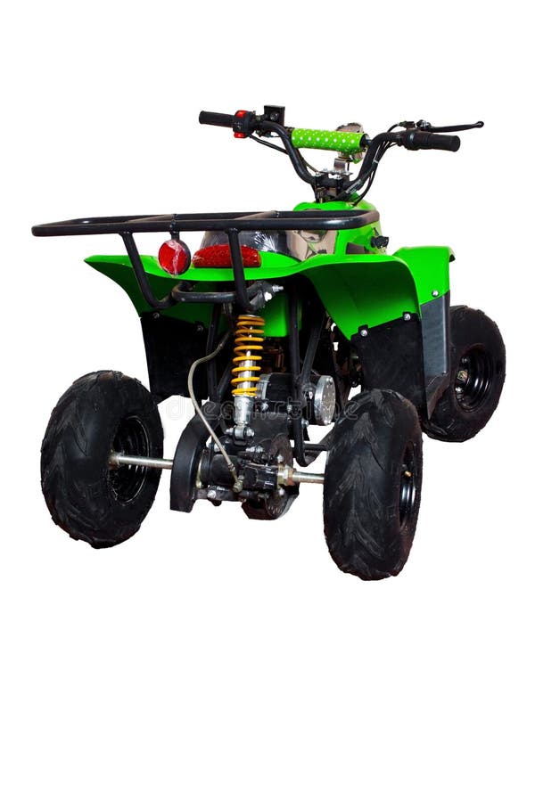 Green a-tv Quad Bike Isolated Stock Image - Image of country, cross ...