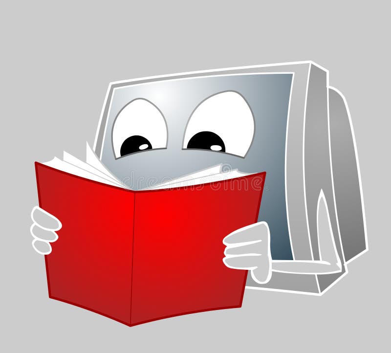 TV reading stock illustration. Illustration of education - 6014138