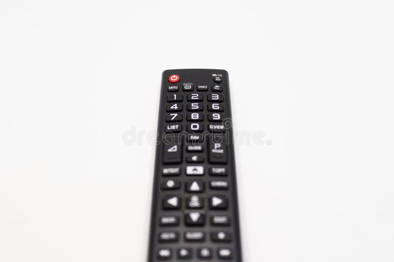 TV Remote Control with Buttons on White Background Editorial Stock ...