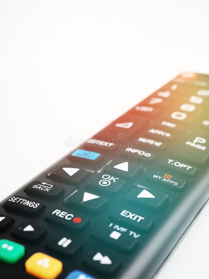 TV Remote Control, Close-up Buttons, Tinted Remote Control Parts Stock ...