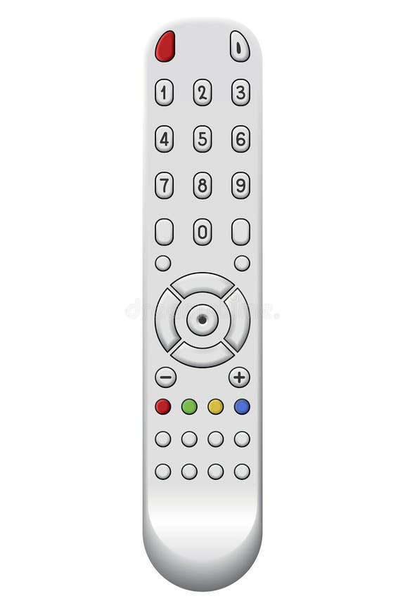 Tv Remote Control Design with Buttons. Wireless Power Media Device To ...