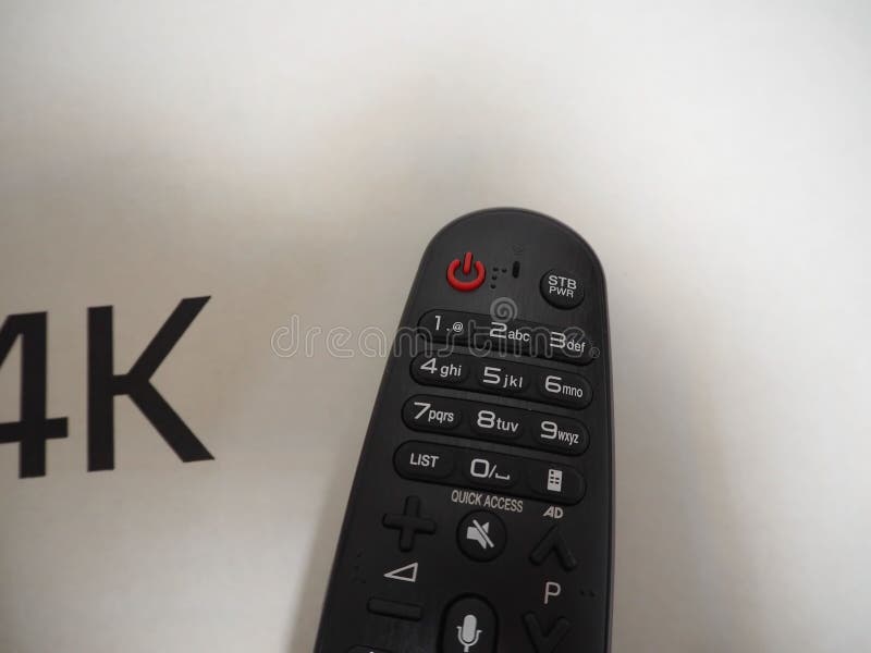 TV Remote Control. Details and Close-up Stock Photo - Image of device ...