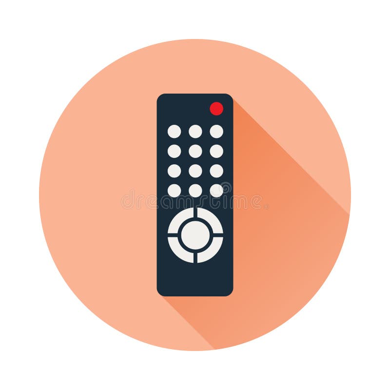 TV Remote Control Flat Icon Stock Vector - Illustration of control ...
