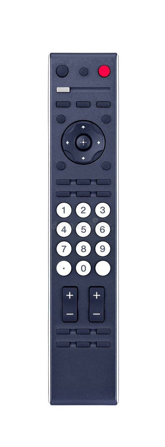 Black Tv Remote Control Front View Isolated White Stock Photos - Free ...