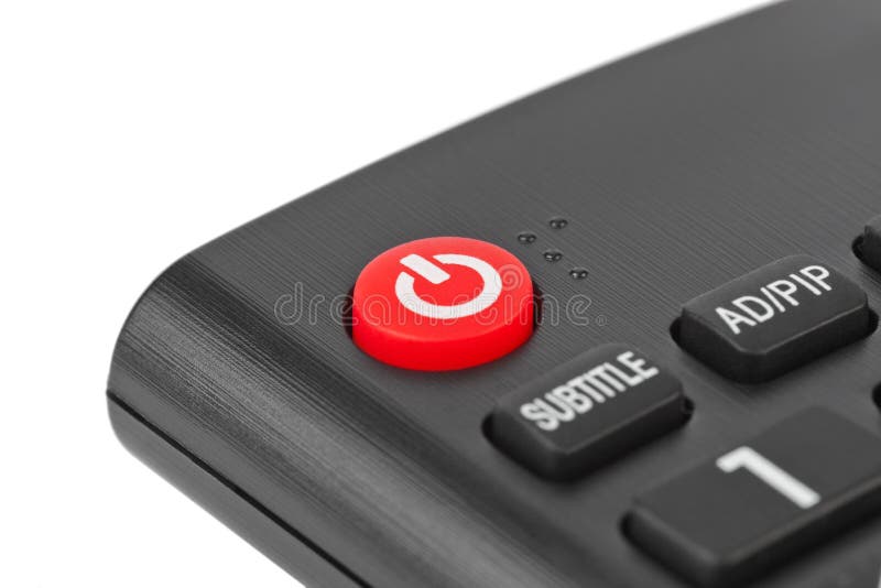 Power Button on Remote Control Stock Image - Image of entertainment ...