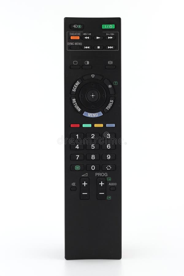 Black Tv Remote Control Front View Isolated White Stock Photos - Free ...