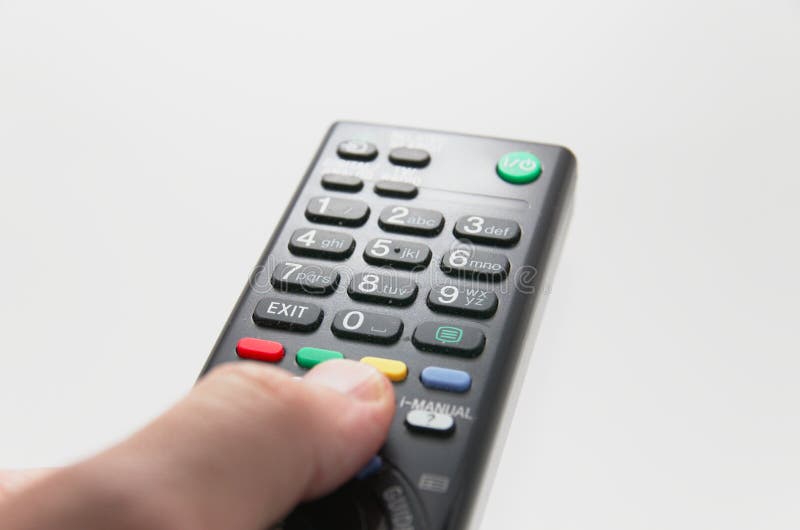 TV Remote Control Isolated on White Background Stock Photo - Image of ...