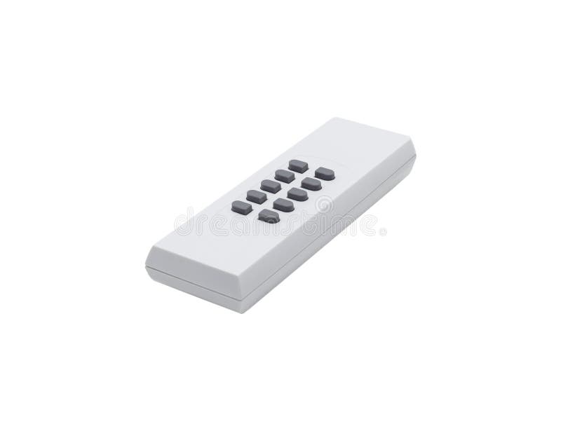 TV Remote Control Isolated on White Background. Stock Image - Image of ...
