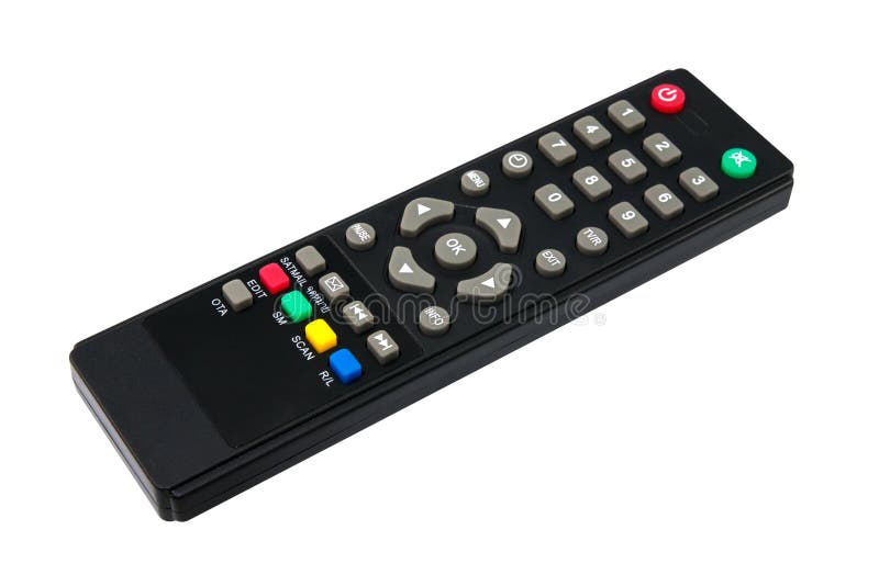 Tv Remote Control Keypad Black Stock Image - Image of hand, movie: 39038375
