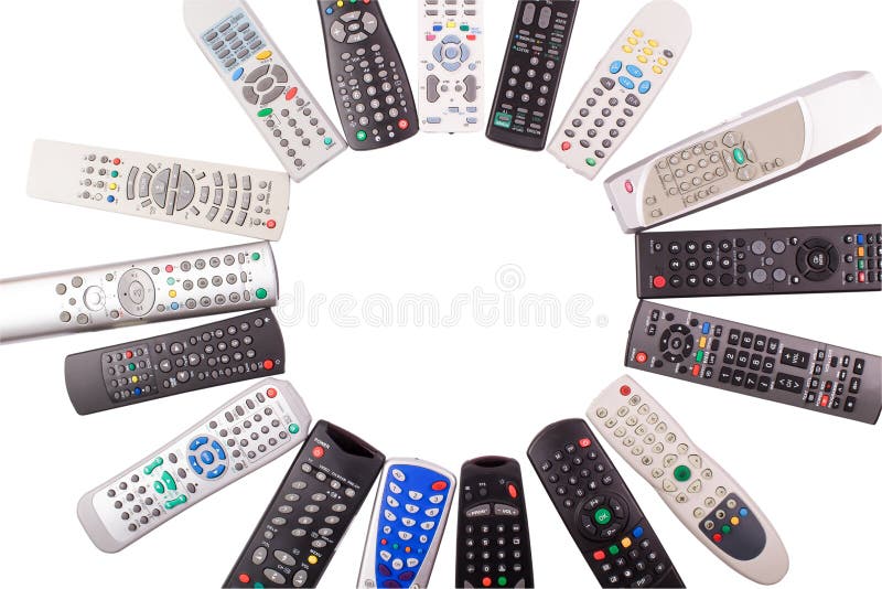 Tv Remote Control Keypad Black Stock Photo - Image of studio ...