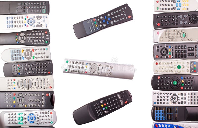 Tv Remote Control Keypad Black Stock Photo - Image of isolated ...