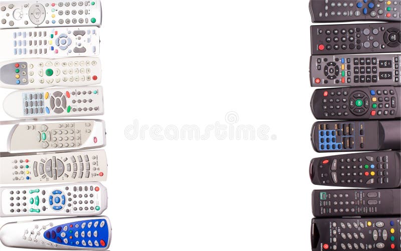 Tv Remote Control Keypad Black Stock Photo - Image of black, front ...