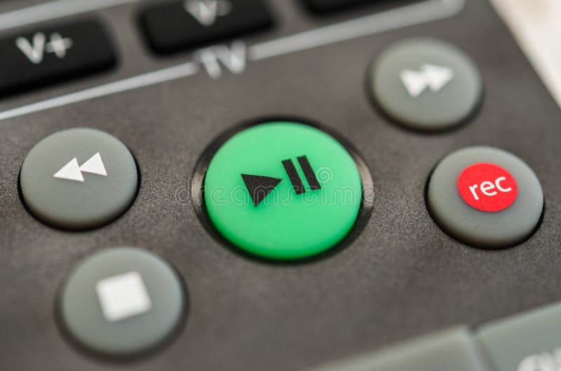 Tv Remote Control with Play Button. Concept of Entertainment, Fun, and ...