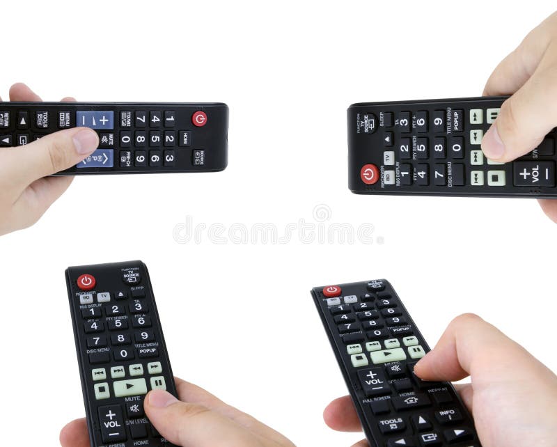 Remote Control, TV in Background Stock Image - Image of hand, control ...