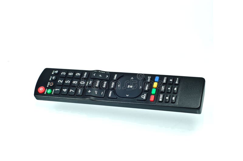 TV Remote Control with Shadow Stock Photo - Image of numbers, choice ...