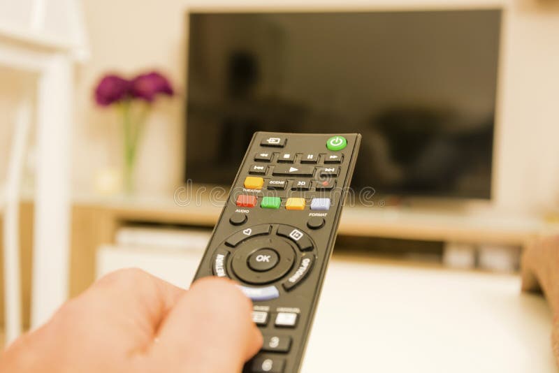 Tv remote control stock image. Image of display, multimedia - 83499265
