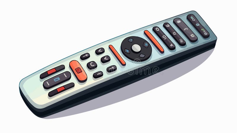 TV Remote Control Vector Illustration Stock Vector - Illustration of ...