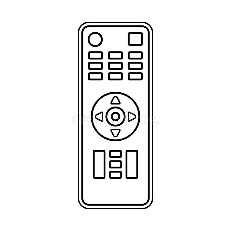 TV Remote Control Vector stock vector. Illustration of isolated - 206498351