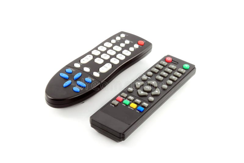TV Remote Control on White Background Stock Photo - Image of ...