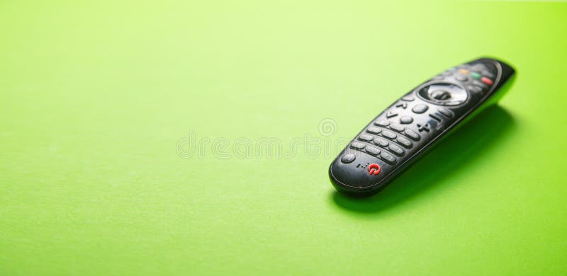 TV Remote Controller on the Green Background Stock Illustration ...